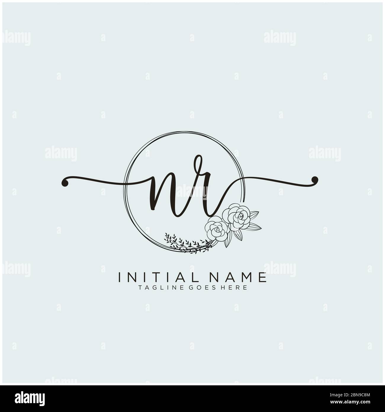 Nr initials logo hi-res stock photography and images - Alamy