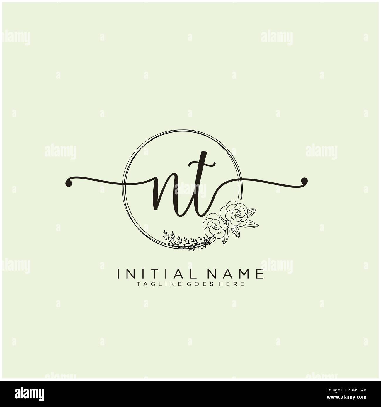 Nt initials logo Cut Out Stock Images & Pictures - Alamy