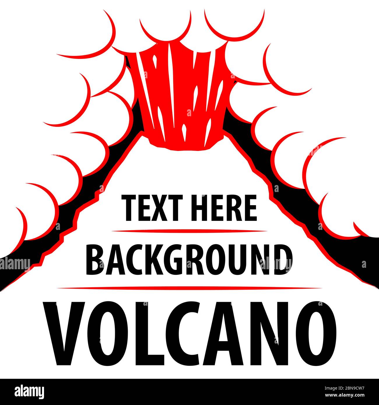 Volcano background. The eruption of the volcano in the background for ...