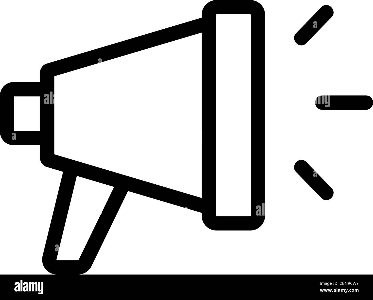 loudspeaker sound icon vector outline illustration Stock Vector Image ...