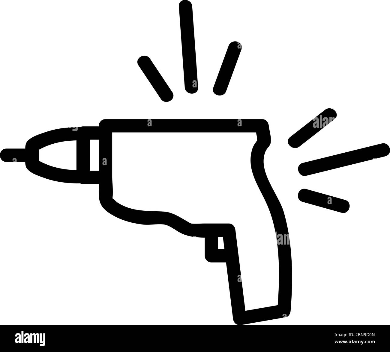 punch sound icon vector outline illustration Stock Vector Image & Art ...