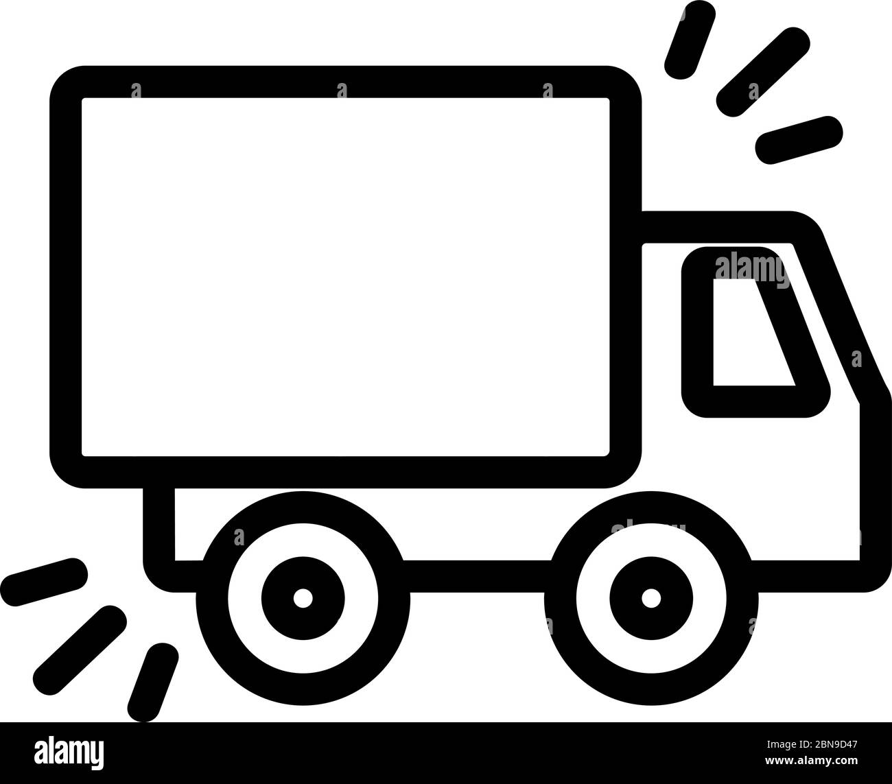 heavy truck sound icon vector outline illustration Stock Vector Image ...