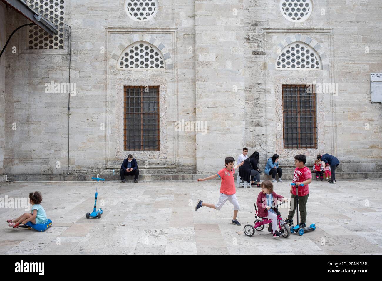 The children took fresh air and playing game with their families in the ...