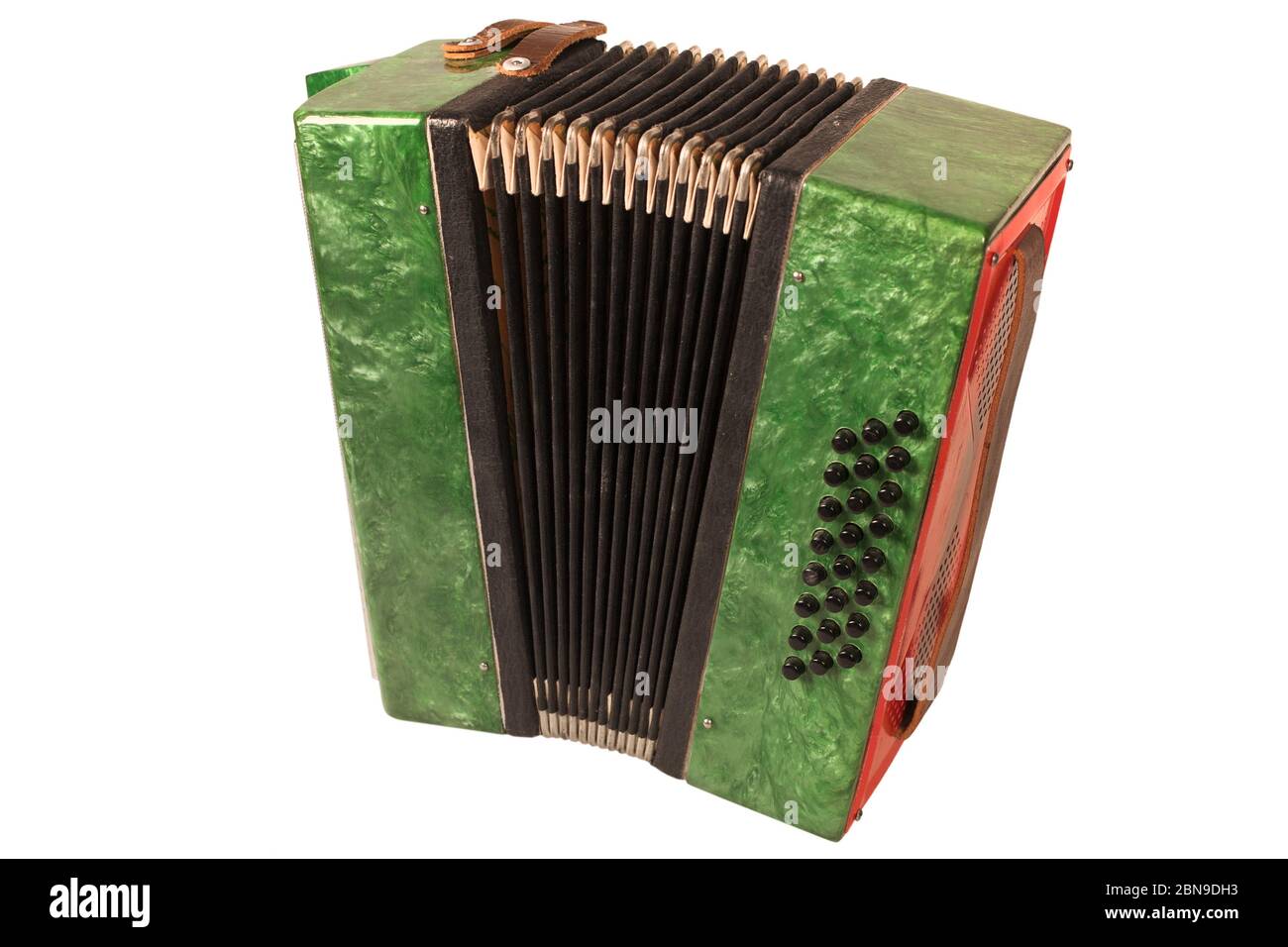 Small children retro bayan (accordion). Folk musical instrument ...