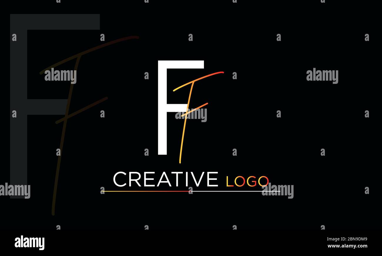 Modern unique creative alphabet letter F logo design, Minimalist F ...