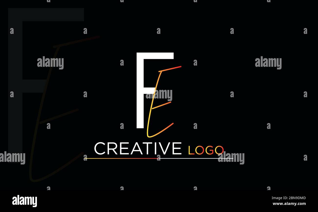Alphabet letter icon logo FE Stock Vector Image & Art - Alamy