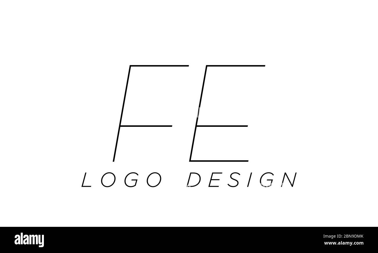 Alphabet letter icon logo FE Stock Vector Image & Art - Alamy