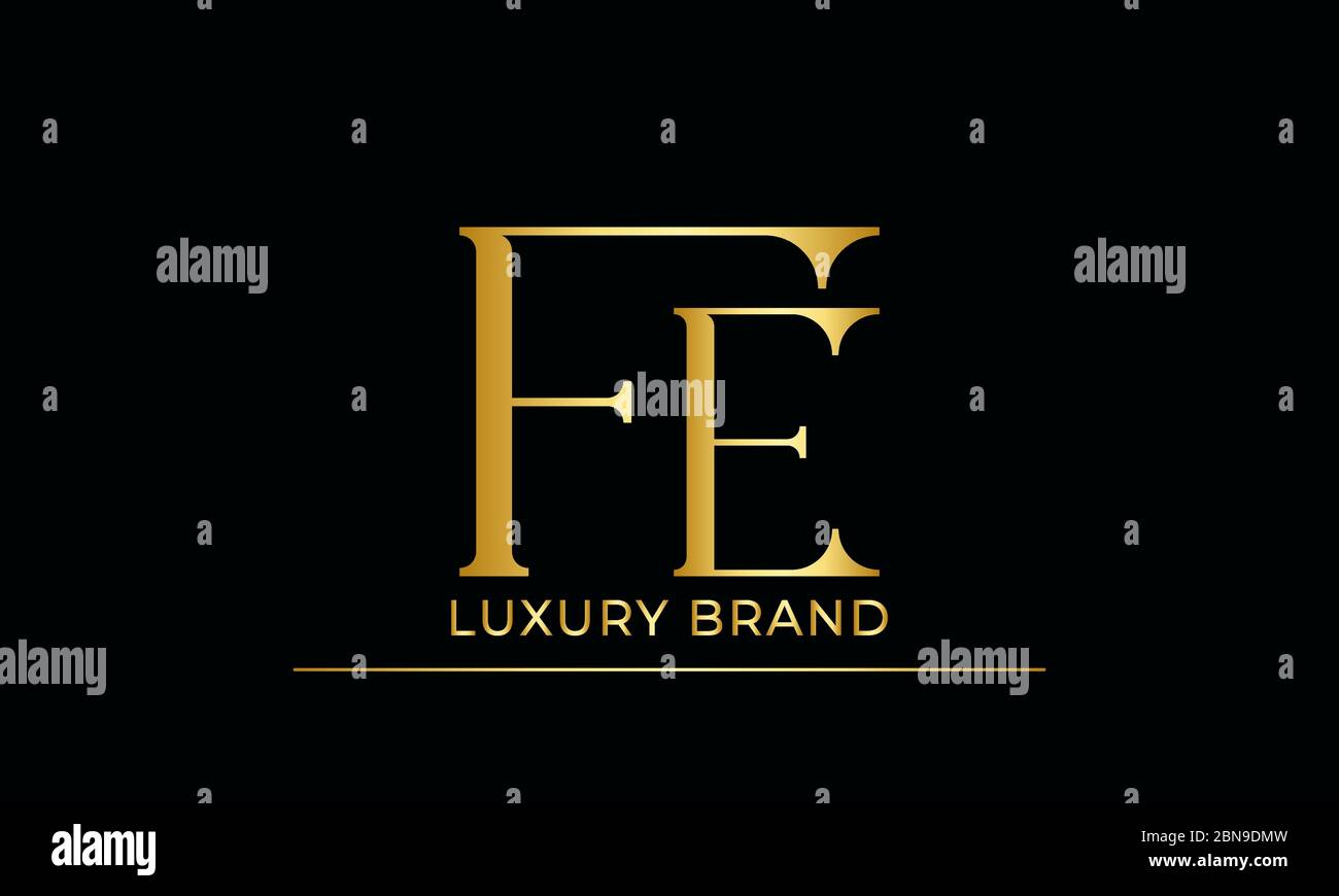 Alphabet letter icon logo FE Stock Vector Image & Art - Alamy