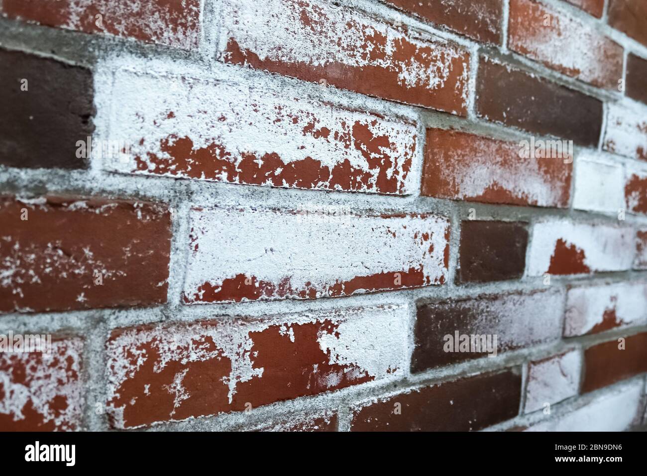 Red brick wall. Texture of old weathered red brick wall panoramic ...