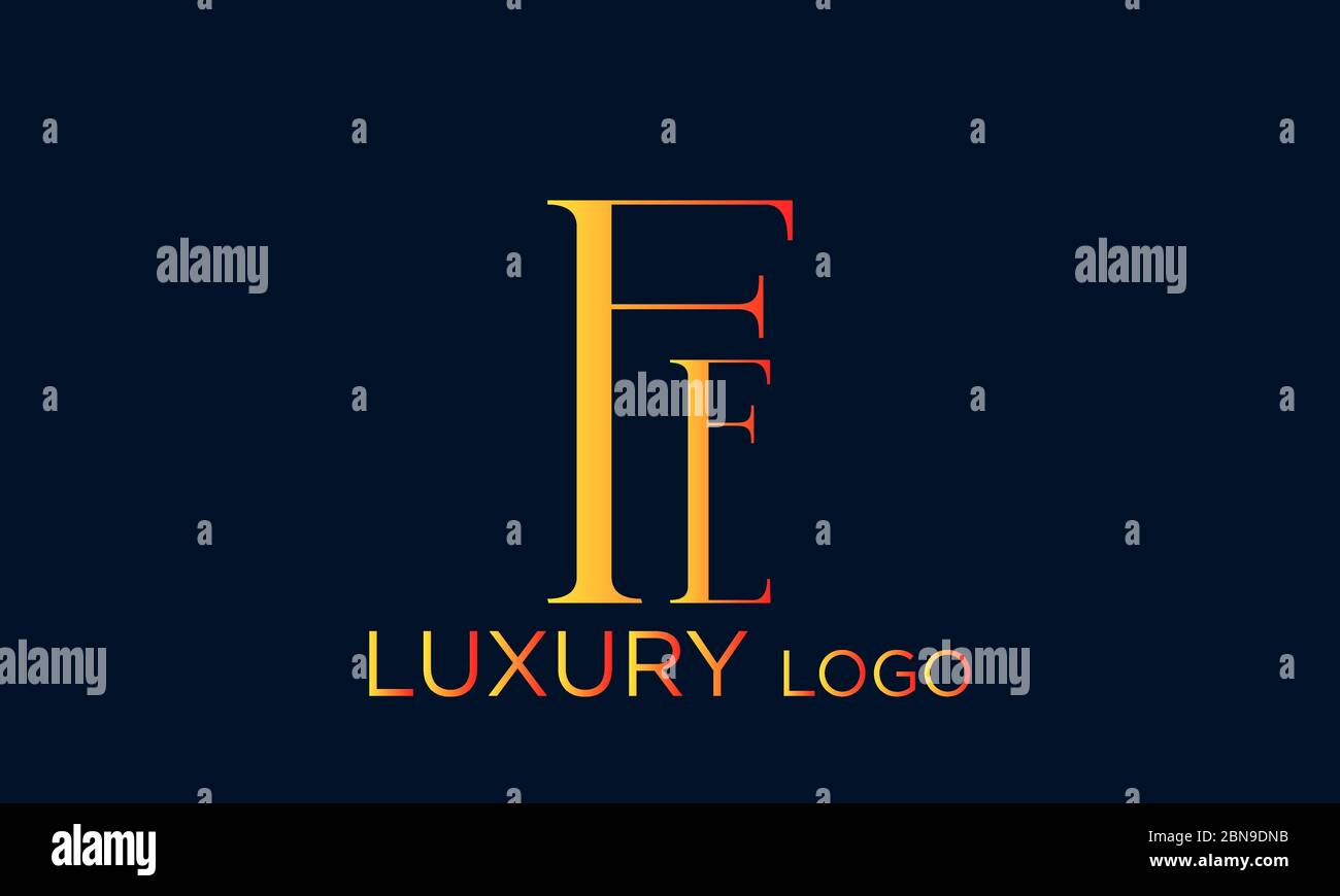 Alphabet letter icon logo FE Stock Vector Image & Art - Alamy