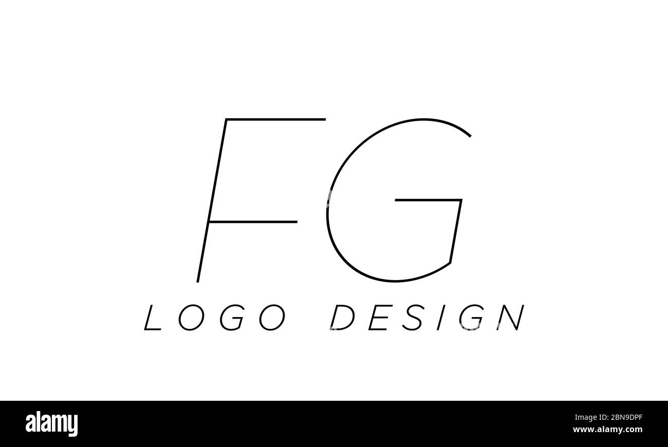 initial GF or FG Letter Logo With Creative Modern Business Typography ...