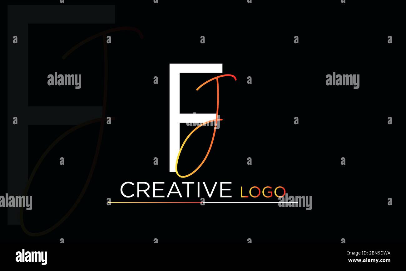 Creative Innovative Initial FJ logo and JF logo. FJ Letter Minimal ...