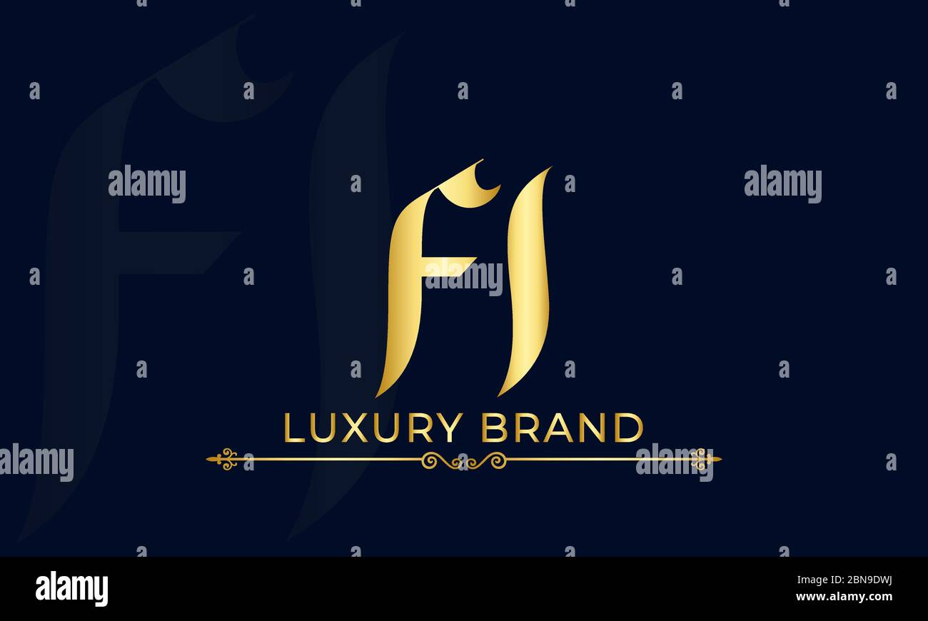 Alphabet letter icon logo FI in a house Stock Vector Image & Art - Alamy