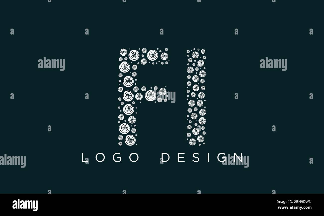 Alphabet letter icon logo FI in a house Stock Vector Image & Art - Alamy