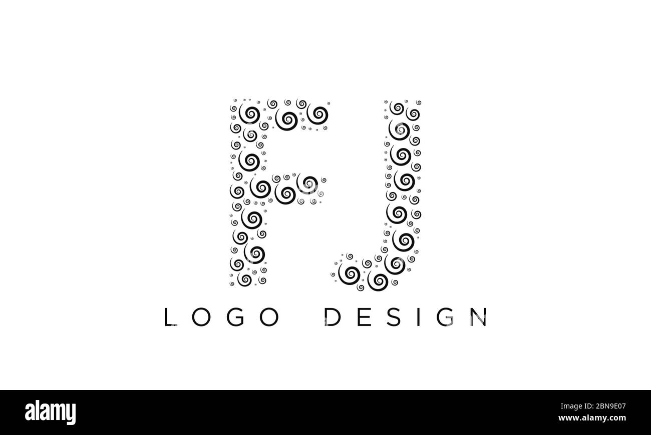 Creative Innovative Initial FJ logo and JF logo. FJ Letter Minimal ...
