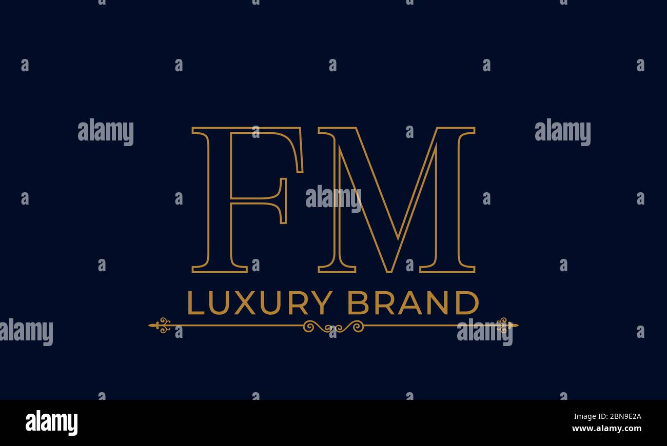 FM logo letter design vector Stock Vector Image & Art - Alamy