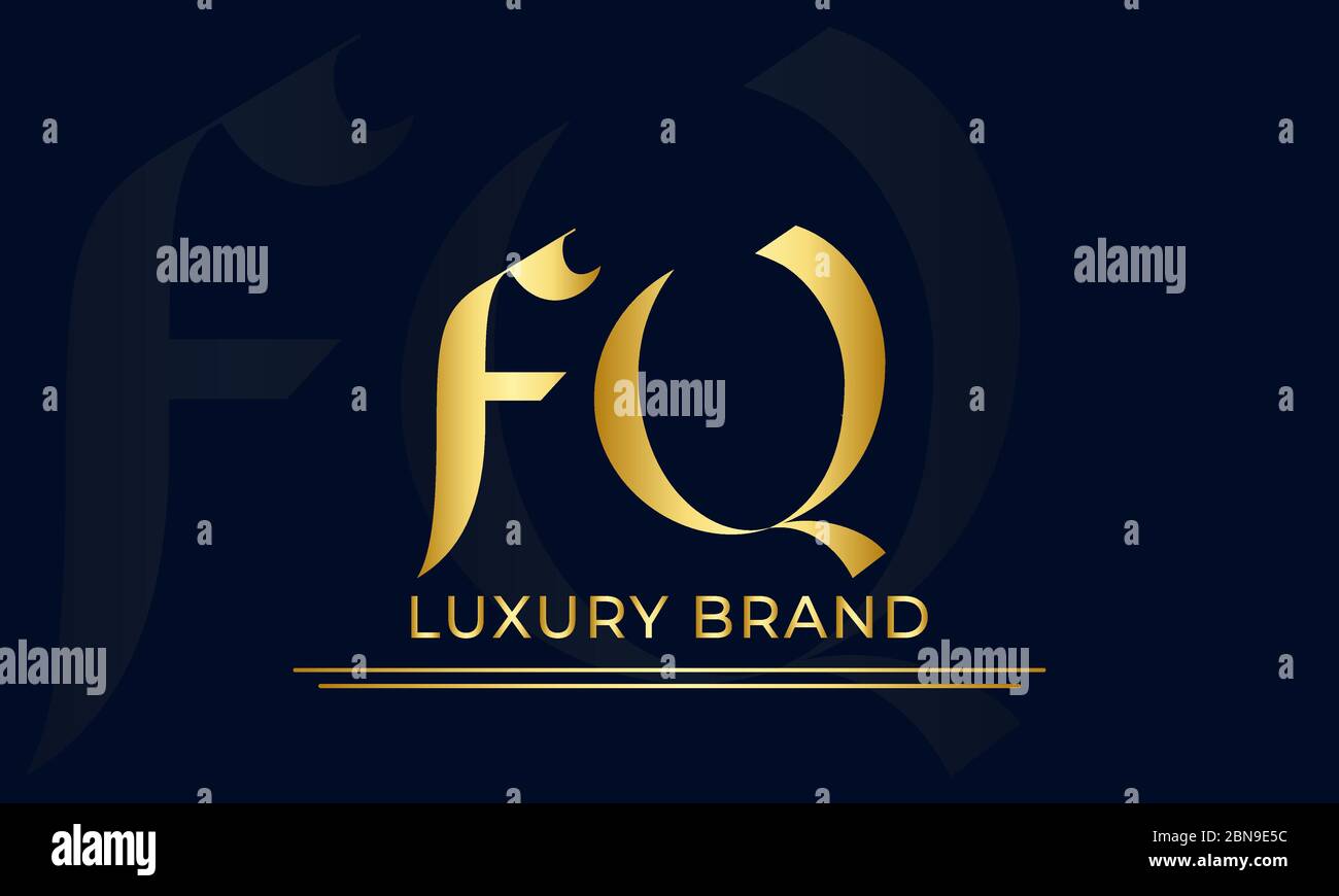 FQ letter Type Logo Design vector Template. Abstract Letter FQ logo ...