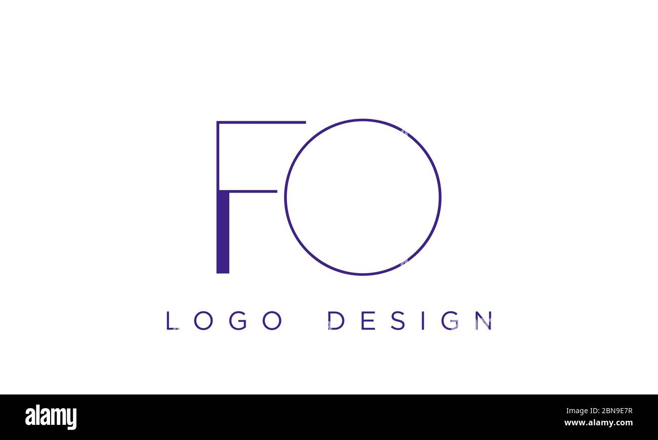 fo/of Initial abstract company Logo Design with negative space. company ...