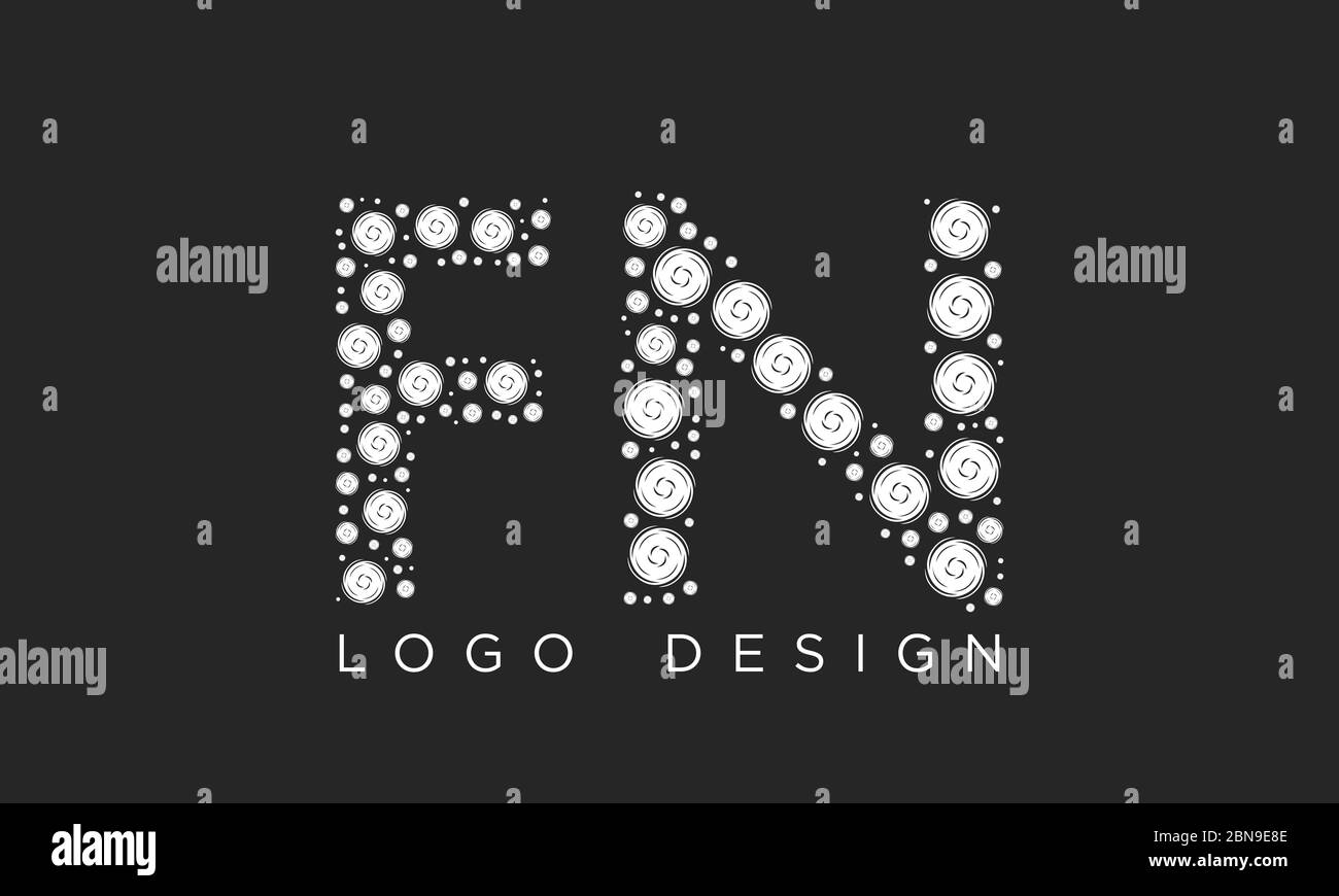 FN Letter Logo Design. FN letter logo Vector Illustration - Vector ...