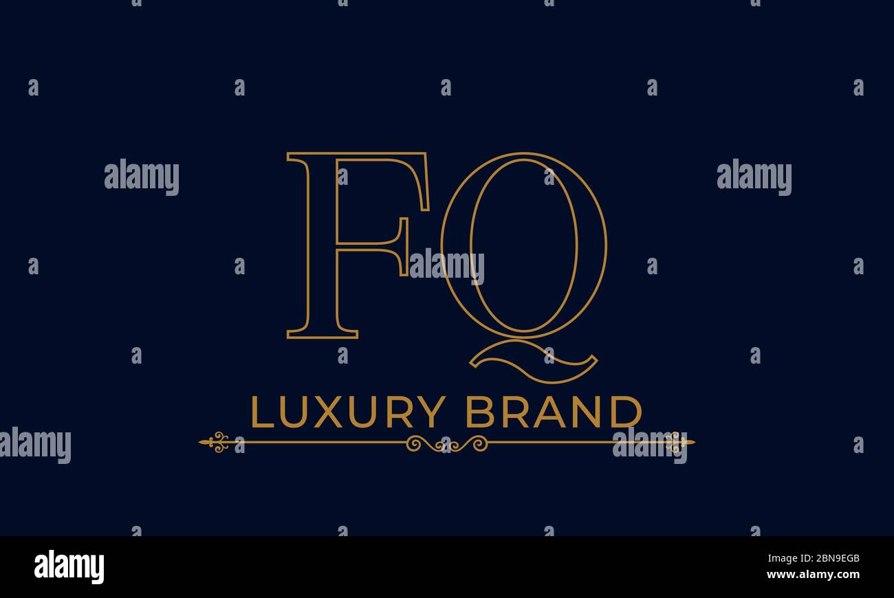 FQ letter Type Logo Design vector Template. Abstract Letter FQ logo ...