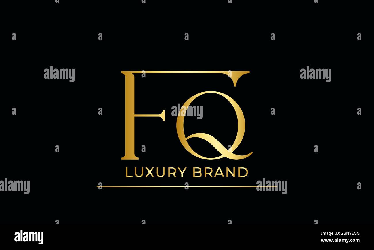 FQ letter Type Logo Design vector Template. Abstract Letter FQ logo ...