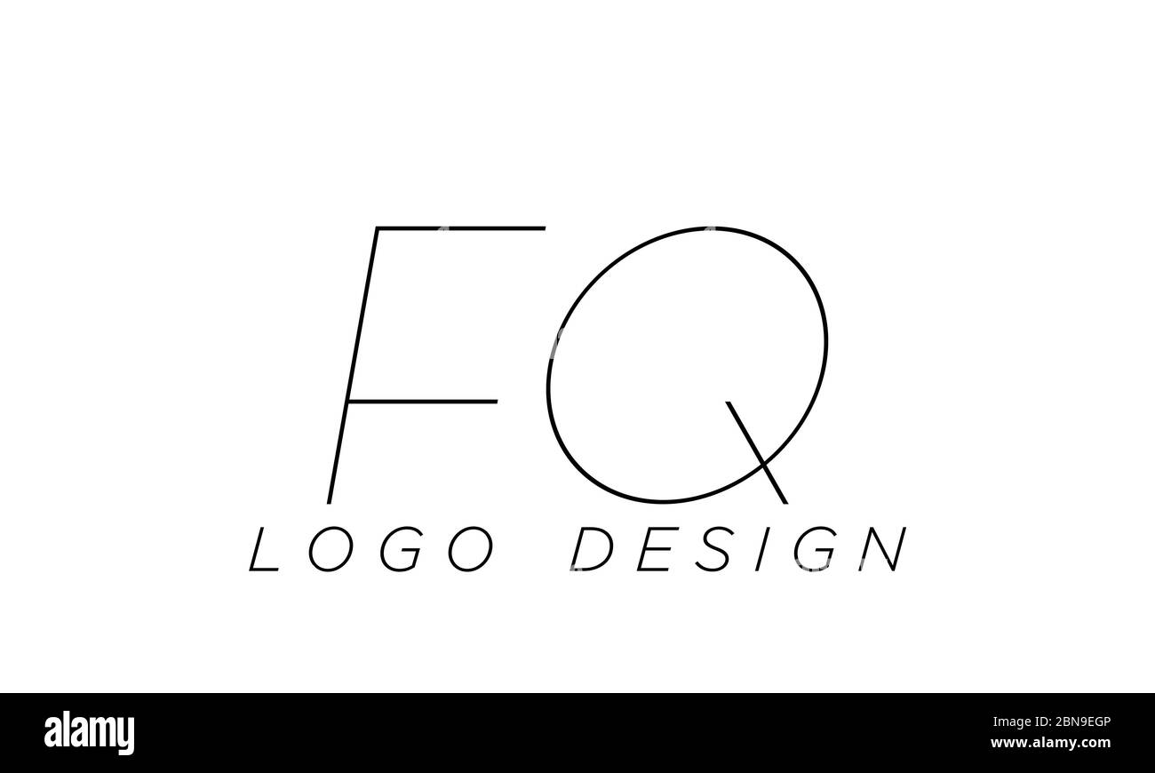 FQ letter Type Logo Design vector Template. Abstract Letter FQ logo ...