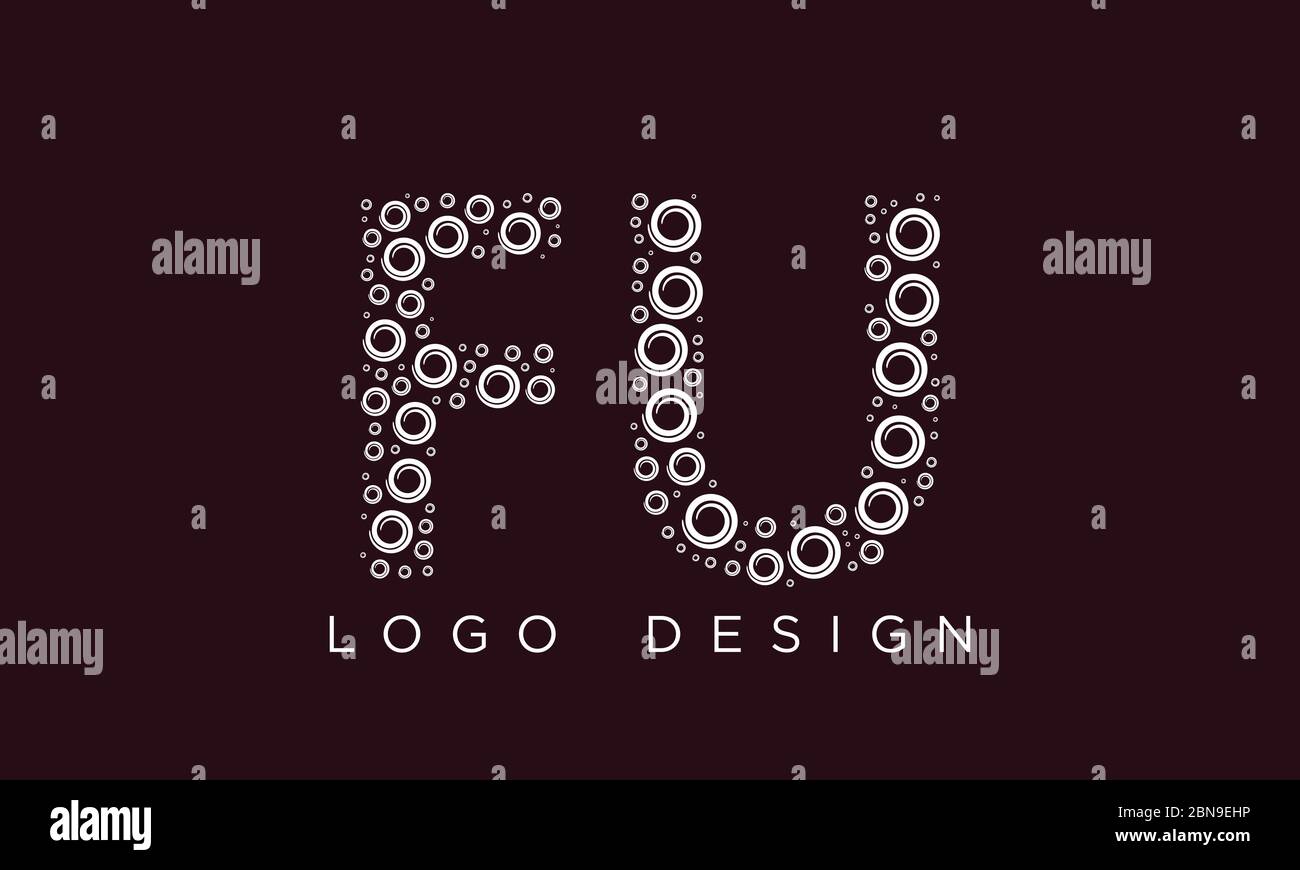 FU or UF letter logo. Unique attractive creative modern initial FU UF F ...