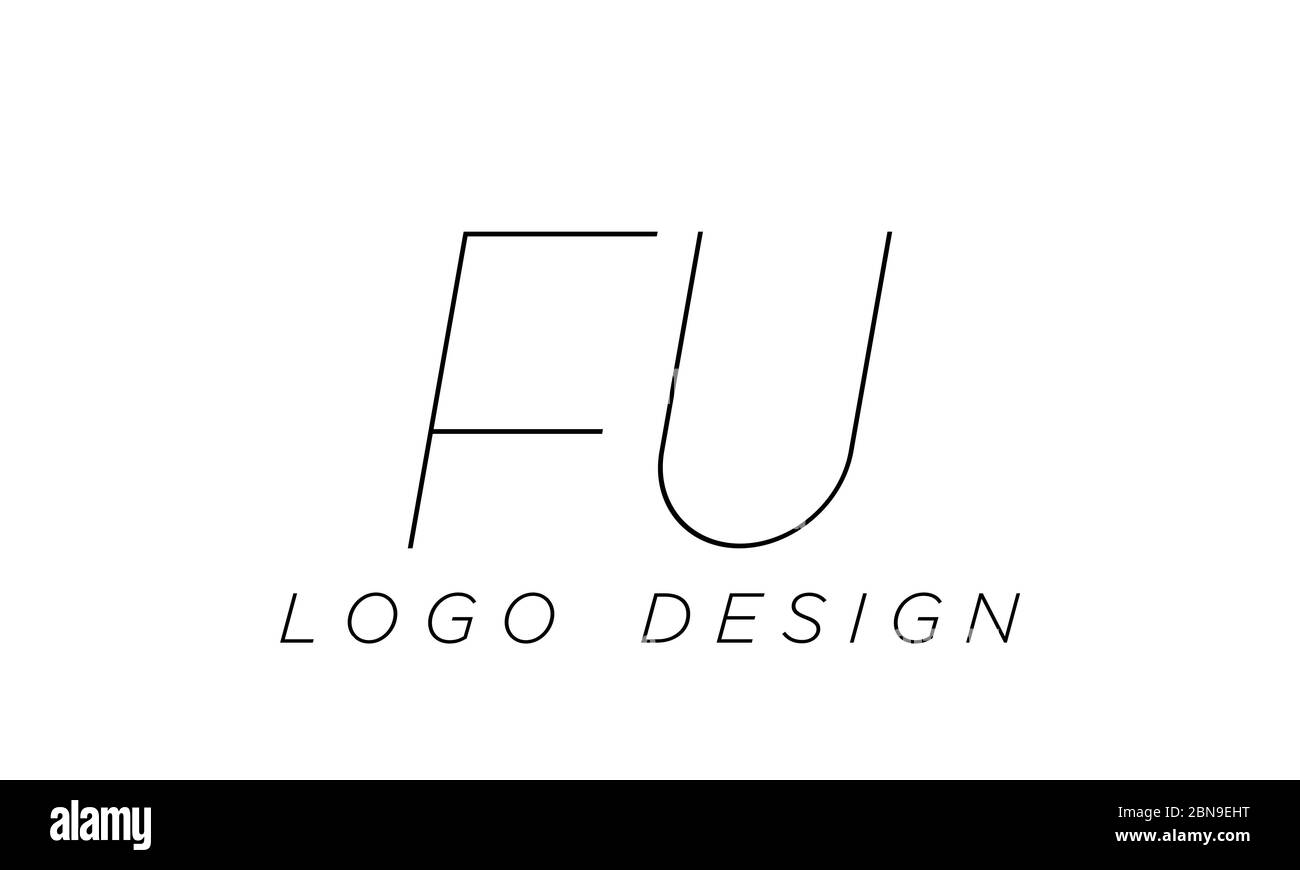 FU or UF letter logo. Unique attractive creative modern initial FU UF F ...