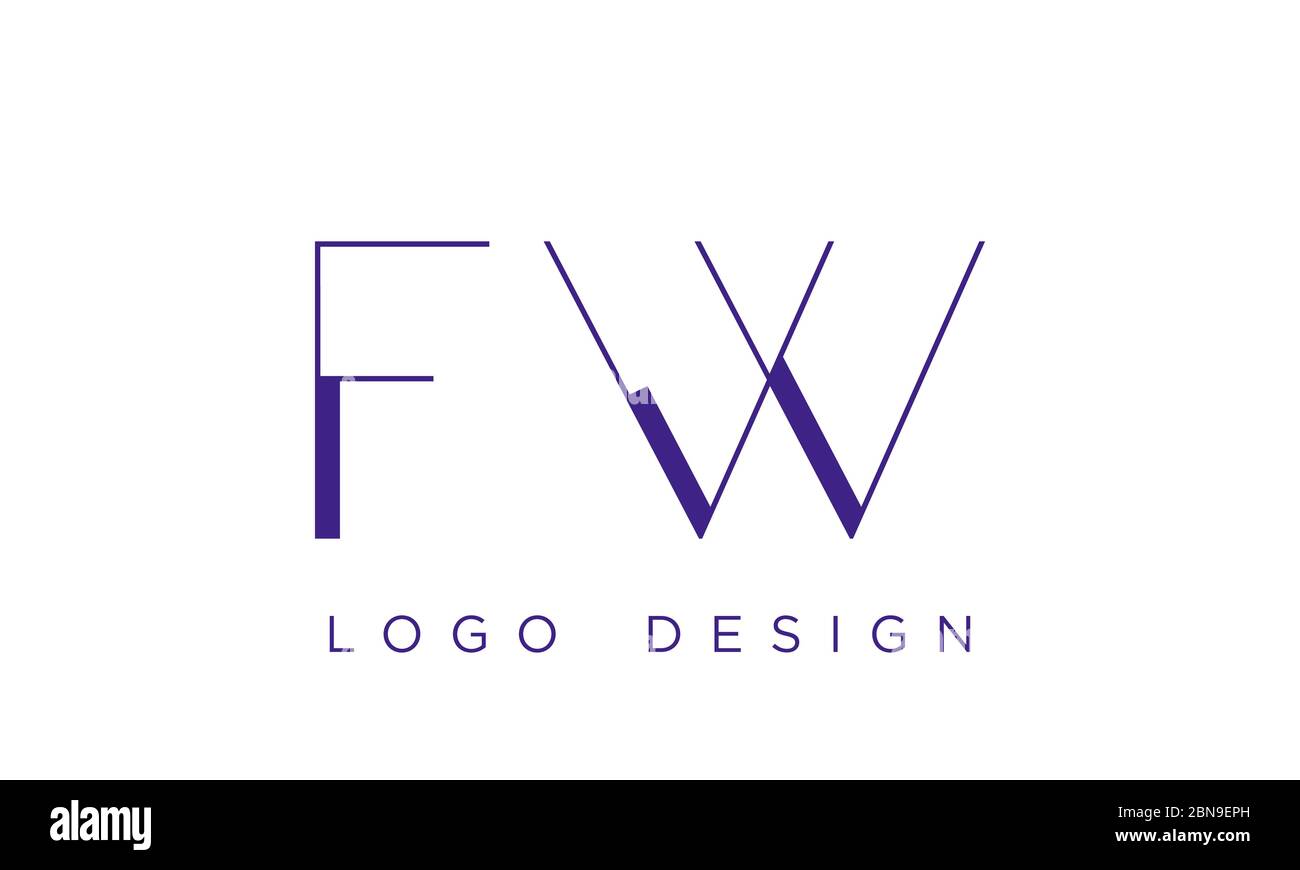 FW Letter Logo Design Template Vector Stock Vector Image & Art - Alamy