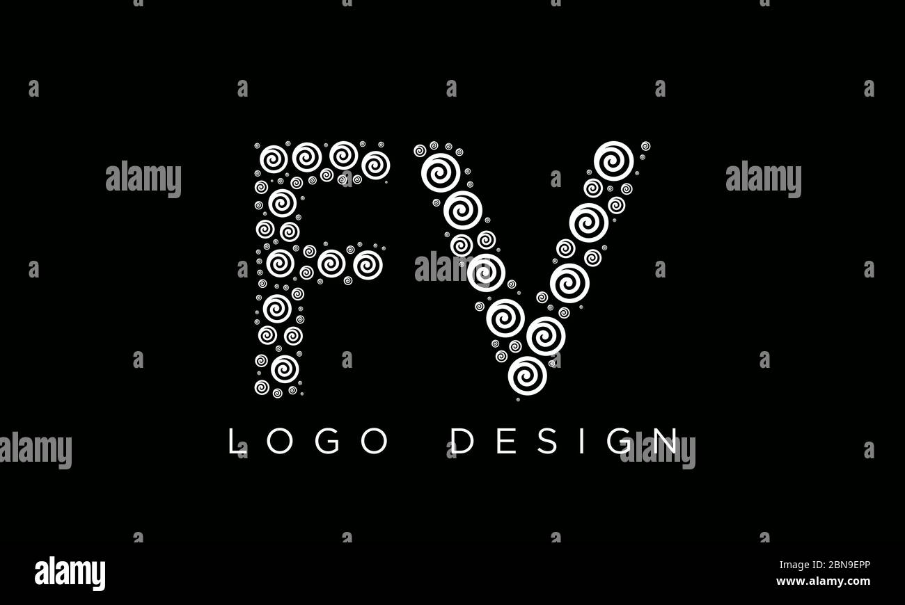 Initial Letter FV or VF Logo. Clean and simple logo template Stock ...
