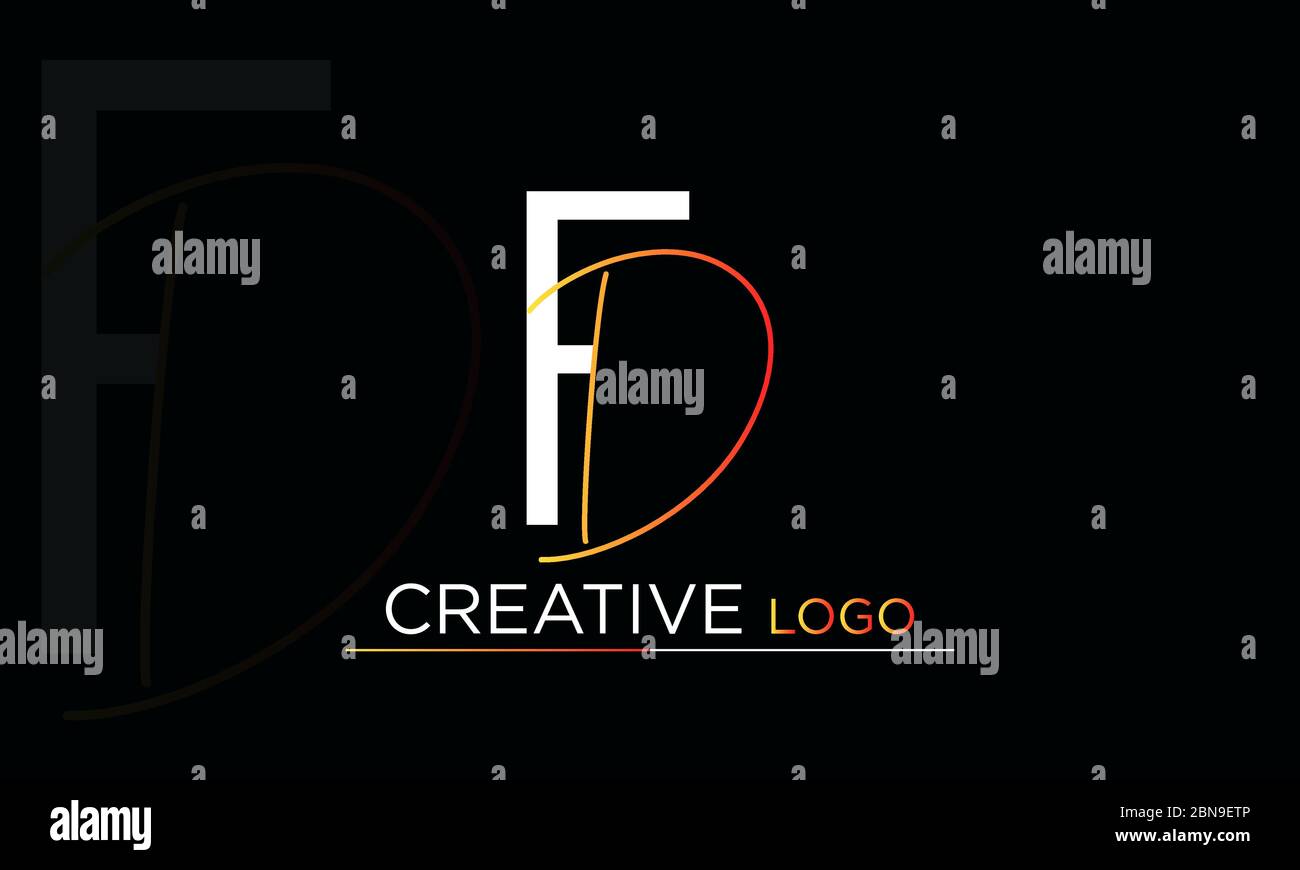 FD logo design template vector illustration Stock Vector Image & Art ...