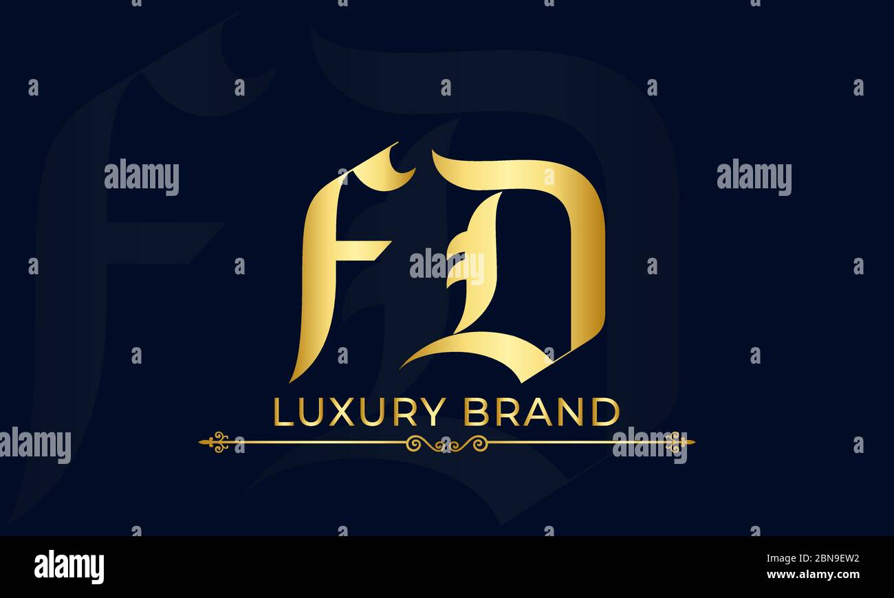 FD logo design template vector illustration Stock Vector Image & Art ...