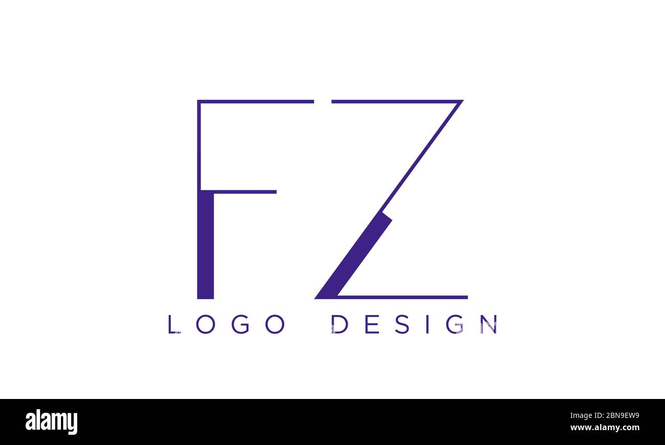FZ logo design template vector illustration minimal design Stock Vector ...
