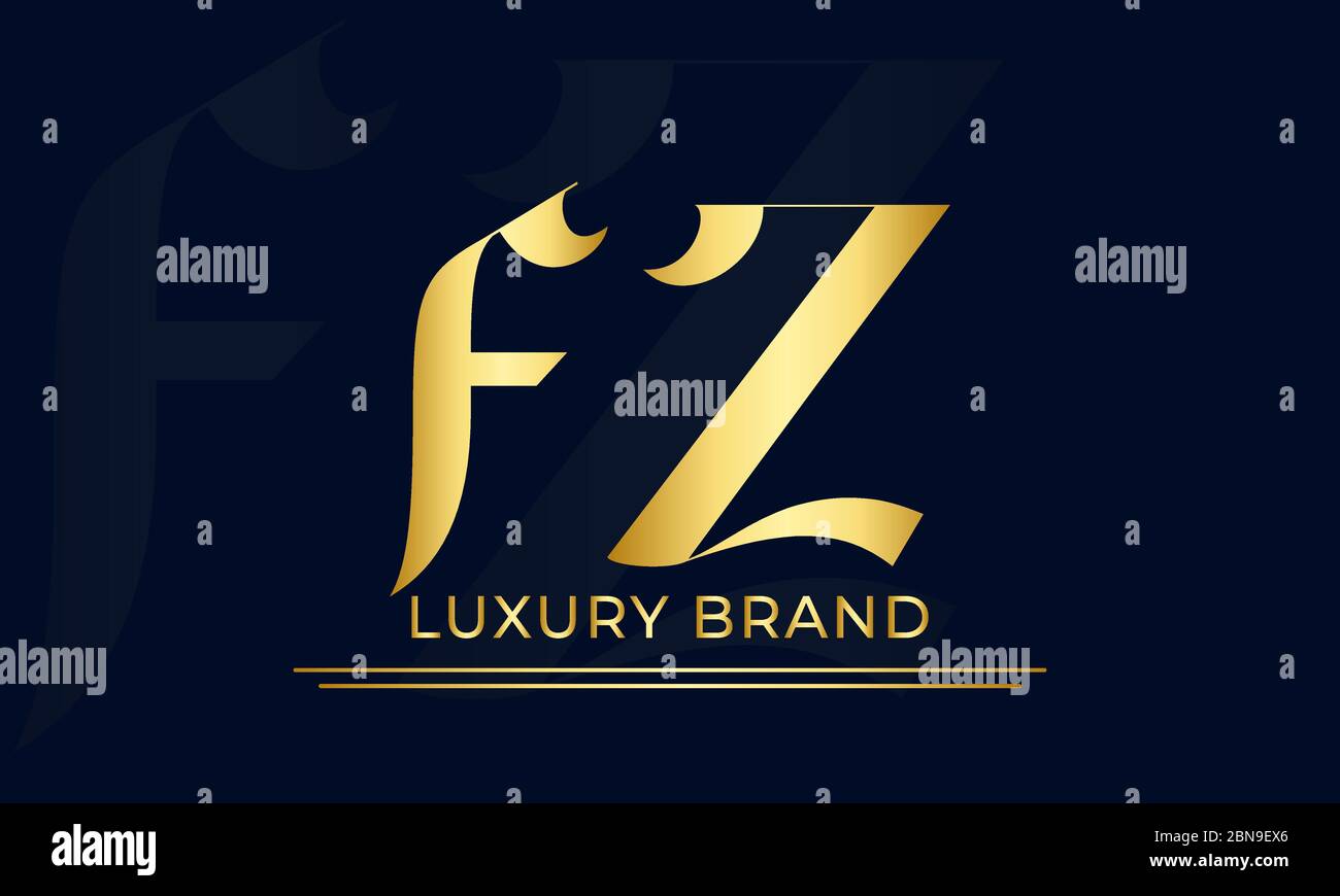 FZ logo design template vector illustration minimal design Stock Vector ...