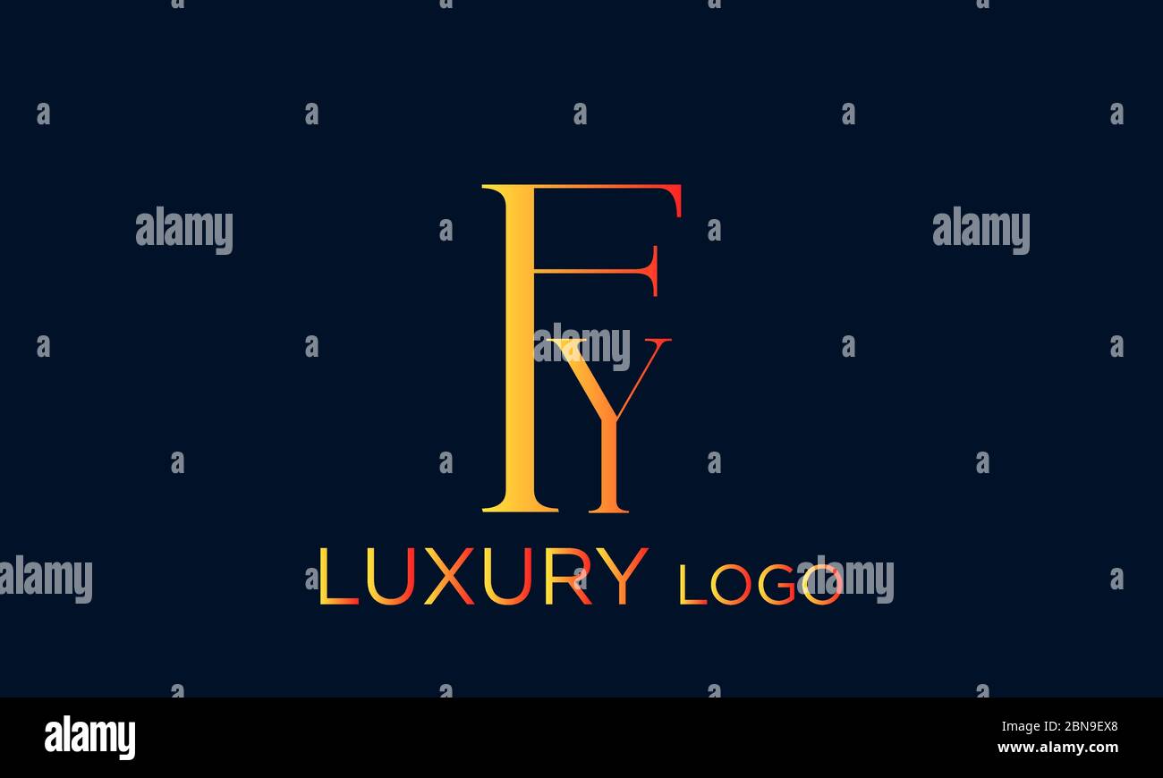 Initial Letter FY F Y Logo Design Stock Vector Image & Art - Alamy
