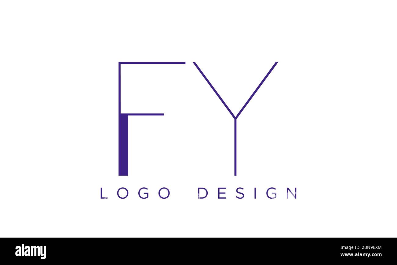 Initial Letter FY F Y Logo Design Stock Vector Image & Art - Alamy
