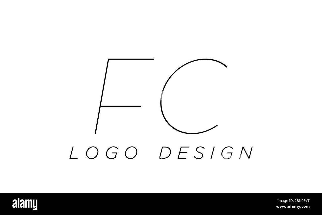 Initial FC Logo monogram design template. Simple elegant shape style modern logo Stock Vector ...