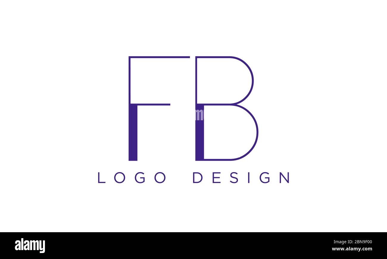 Creative Innovative Initial BF logo and FB logo. B Letter Minimal luxury Monogram. F ...