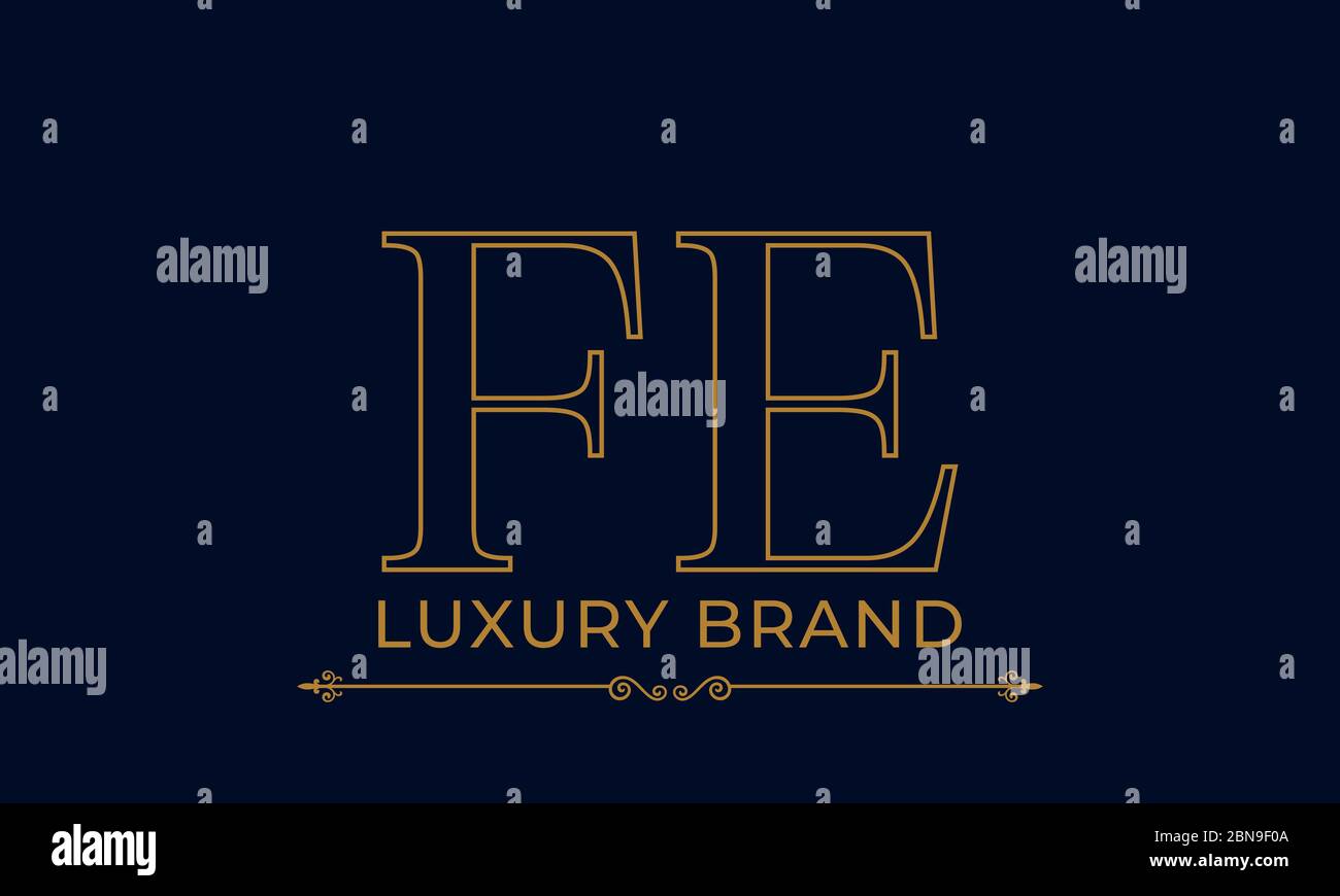Alphabet letter icon logo FE Stock Vector Image & Art - Alamy