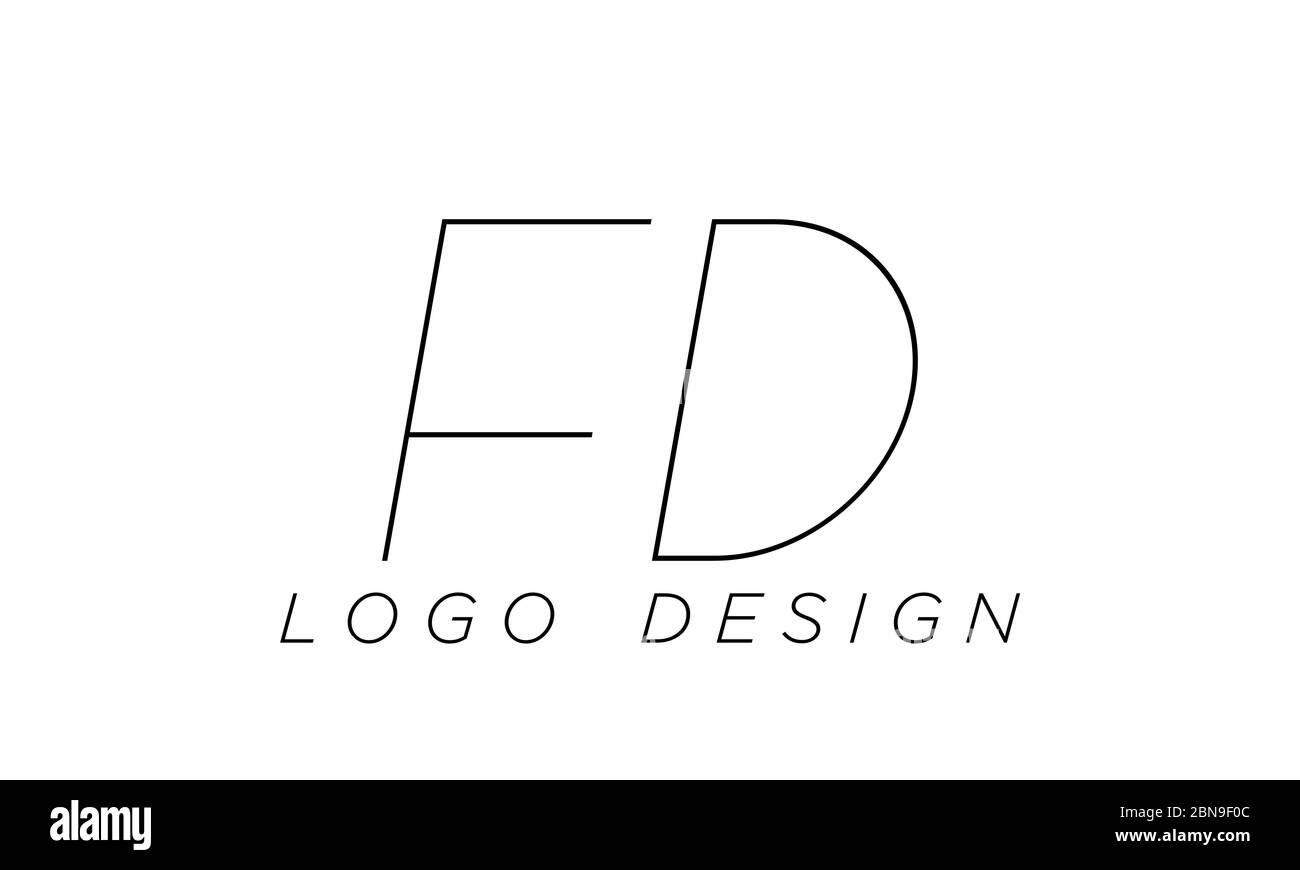 FD logo design template vector illustration Stock Vector Image & Art ...