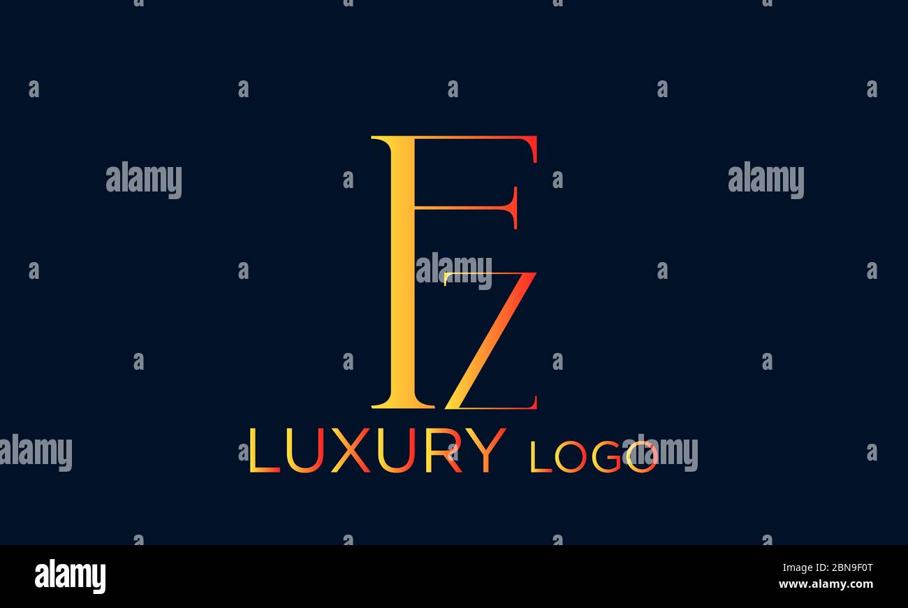 FZ logo design template vector illustration minimal design Stock Vector ...