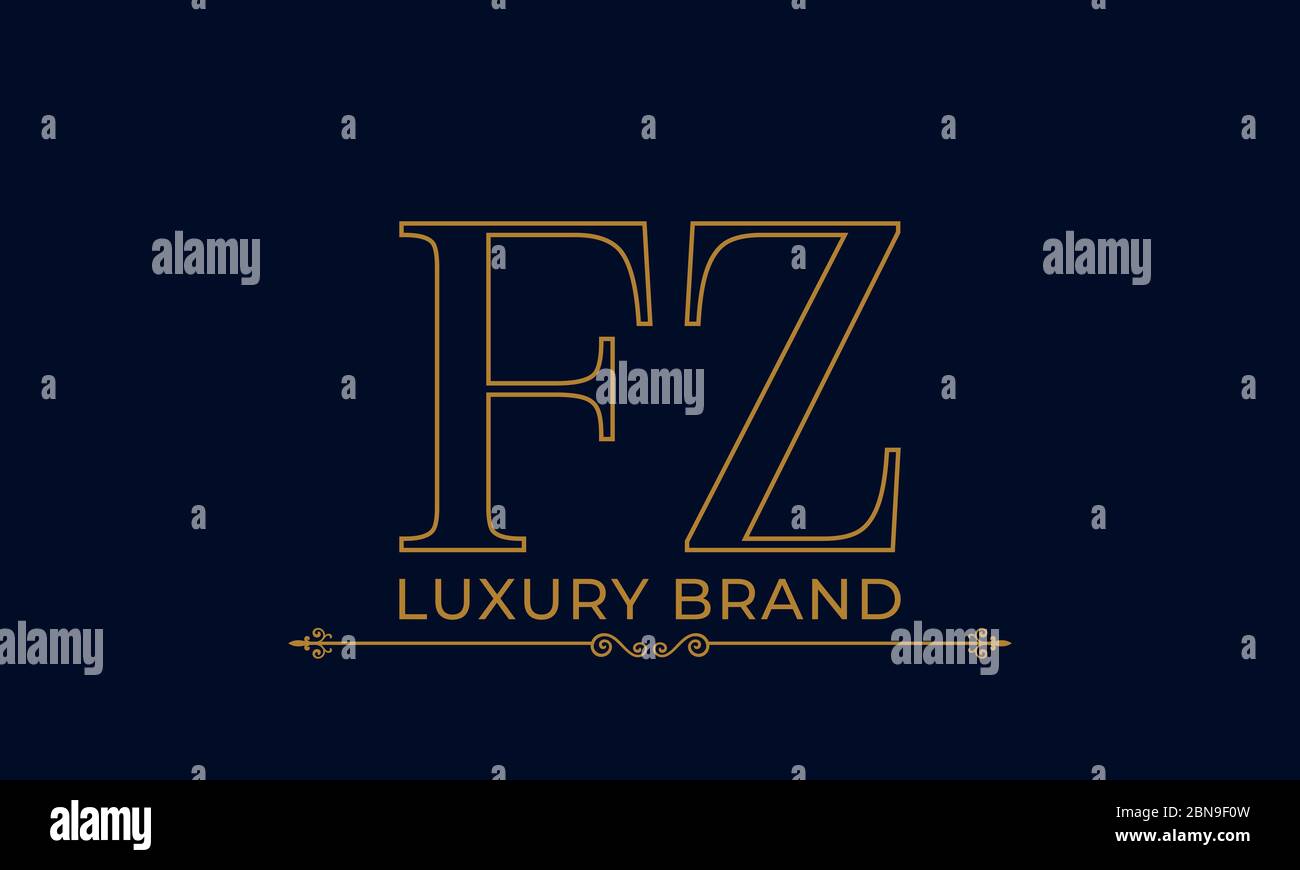 FZ logo design template vector illustration minimal design Stock Vector ...