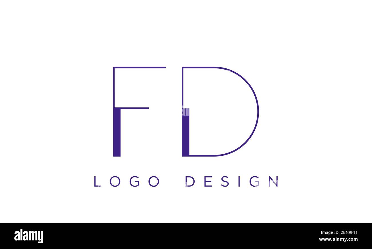 FD logo design template vector illustration Stock Vector Image & Art ...