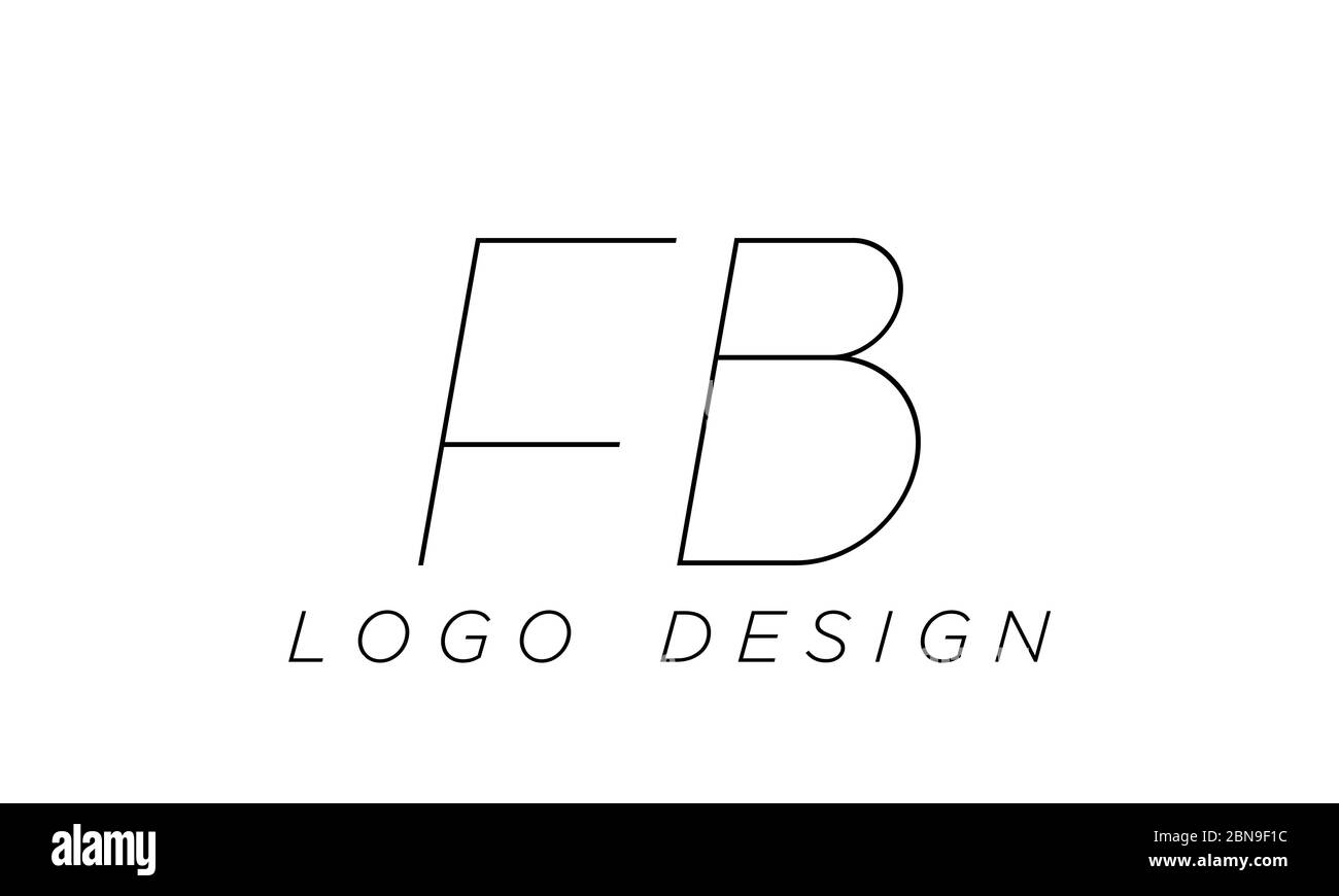 Creative Innovative Initial BF logo and FB logo. B Letter Minimal luxury Monogram. F ...