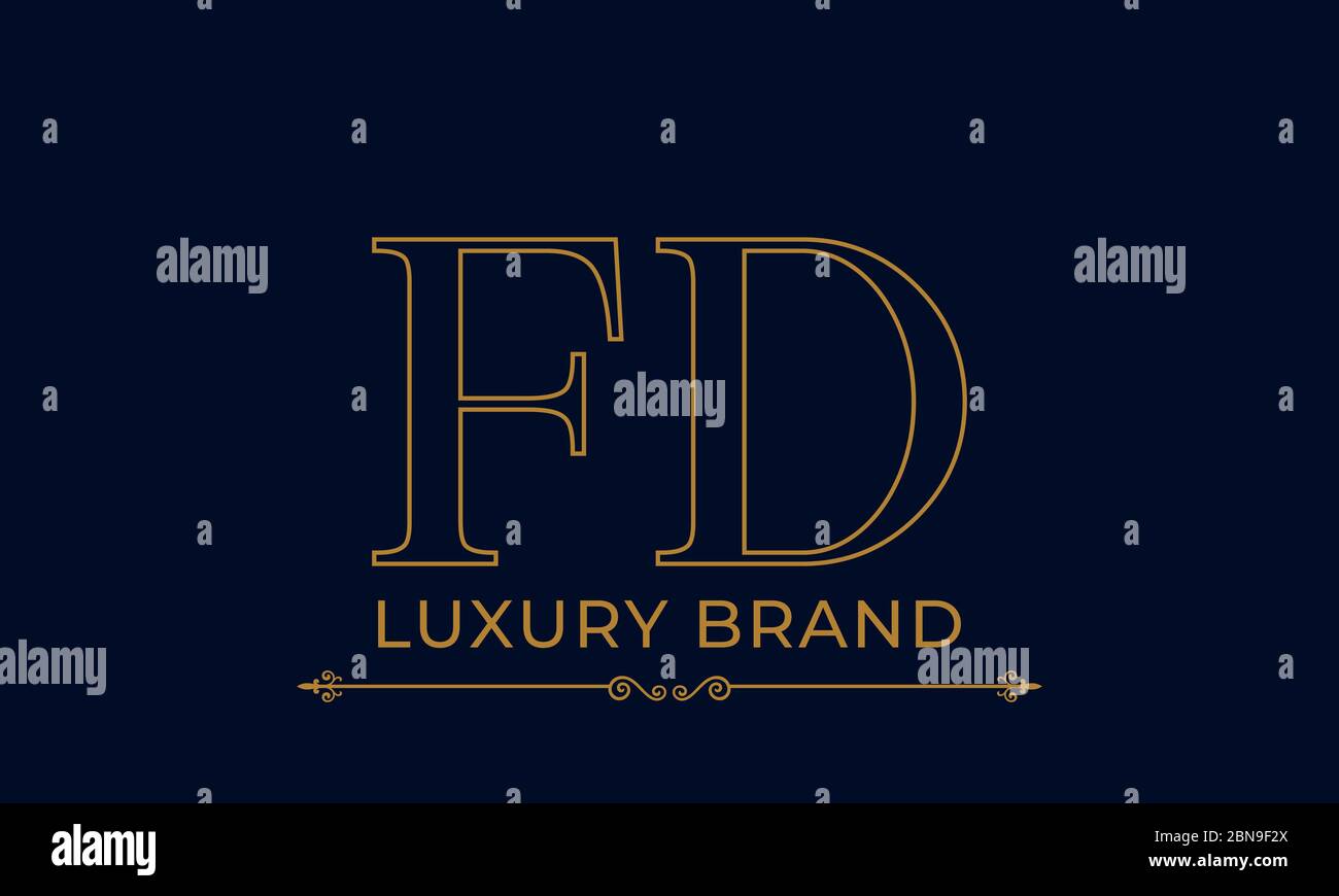 FD logo design template vector illustration Stock Vector Image & Art ...