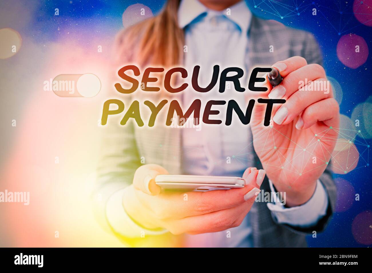 Text sign showing Secure Payment. Business photo text Security of ...