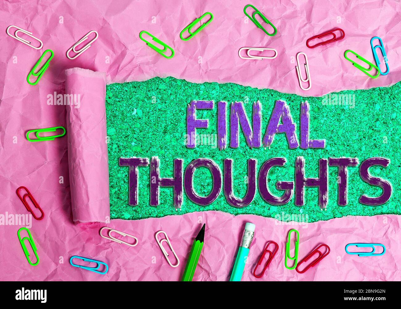 Handwriting text Final Thoughts. Conceptual photo Conclusion Last ...