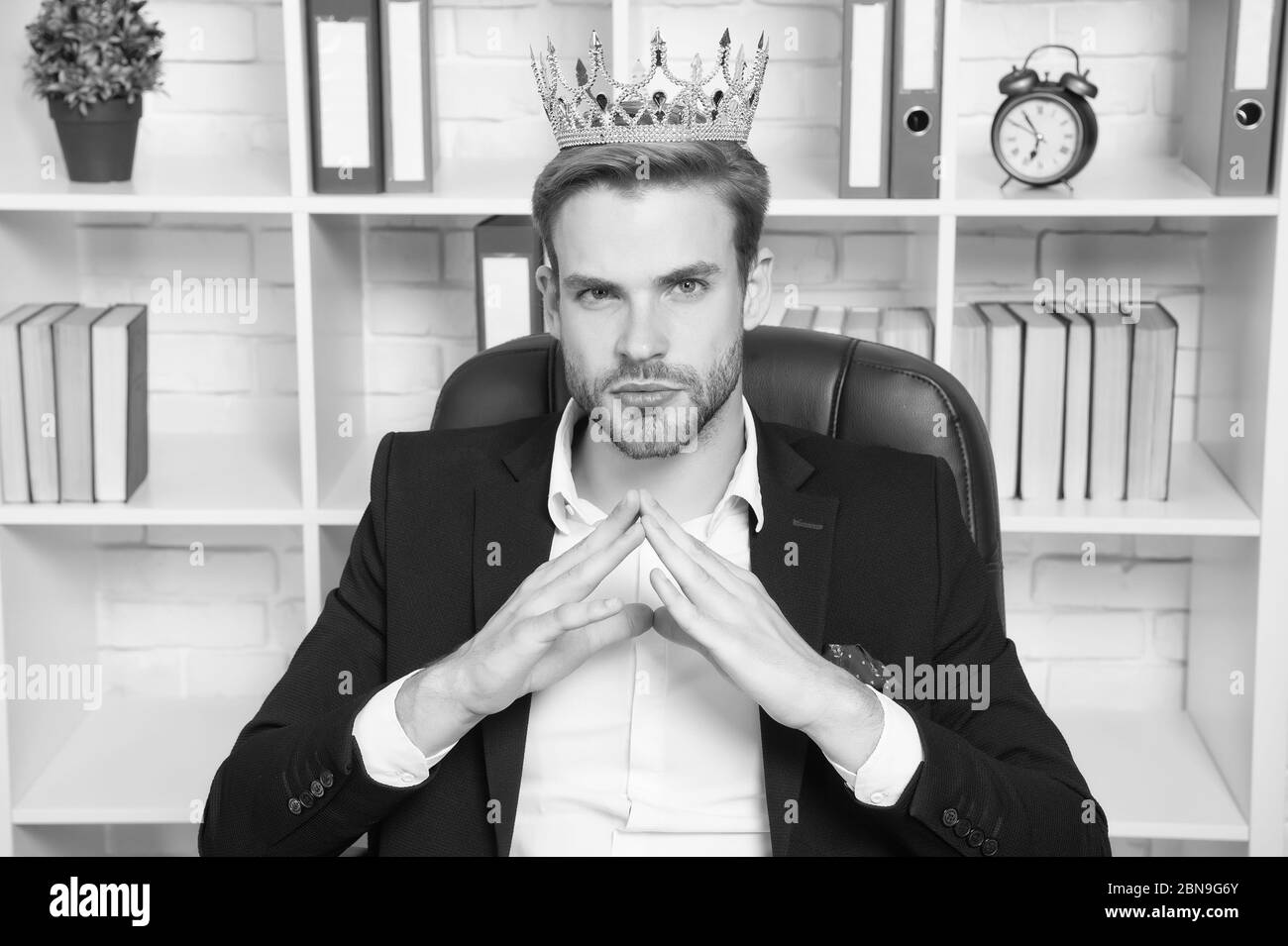 I am the boss Black and White Stock Photos & Images - Alamy
