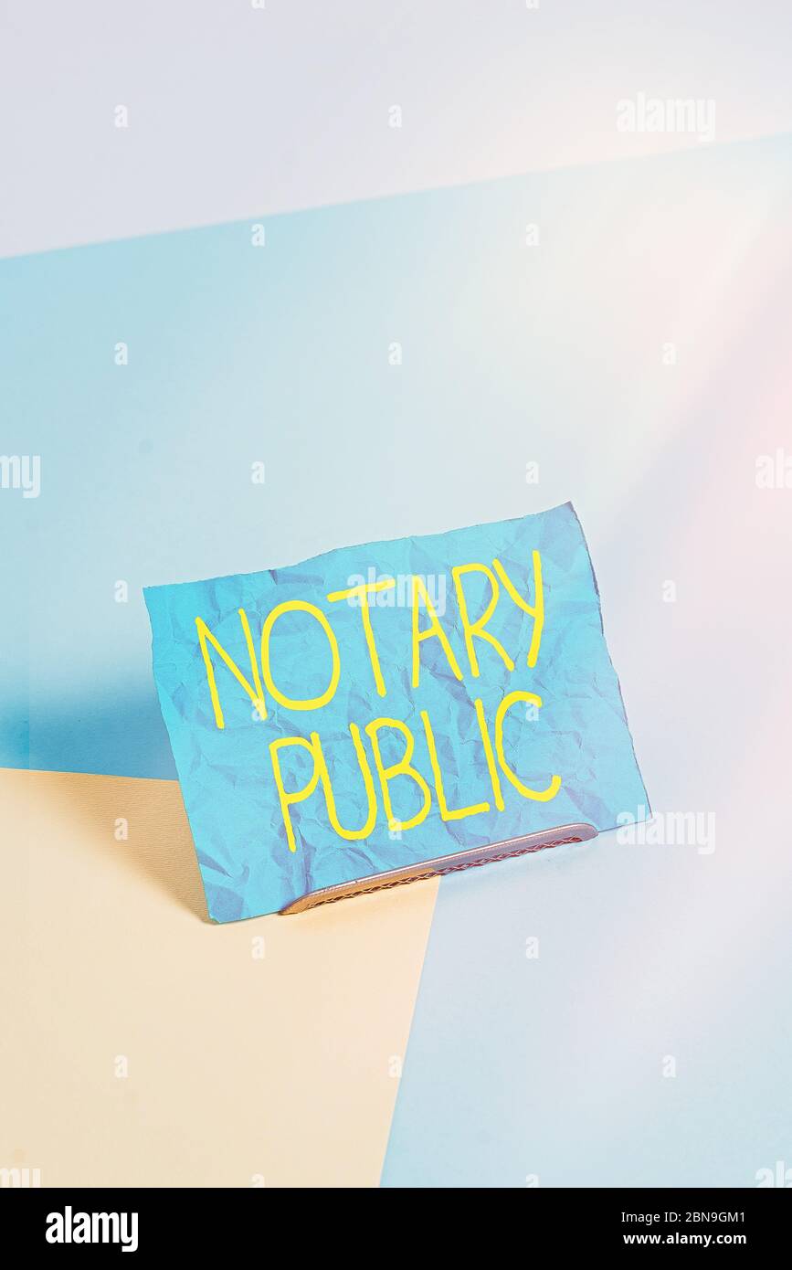 Conceptual hand writing showing Notary Public. Concept meaning Legality ...