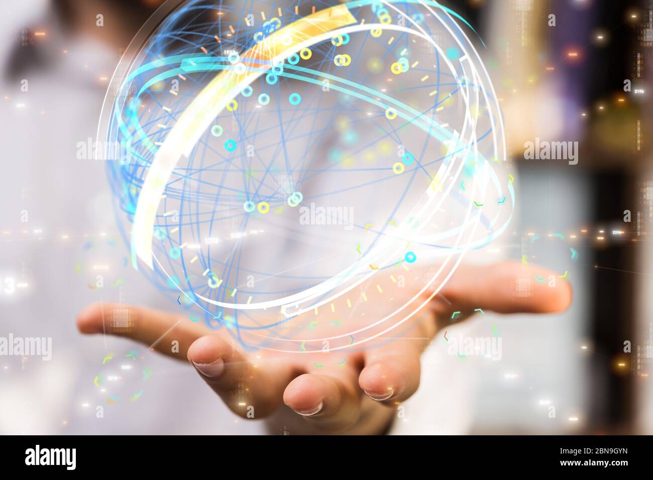 A team work connection digital concept Stock Photo - Alamy